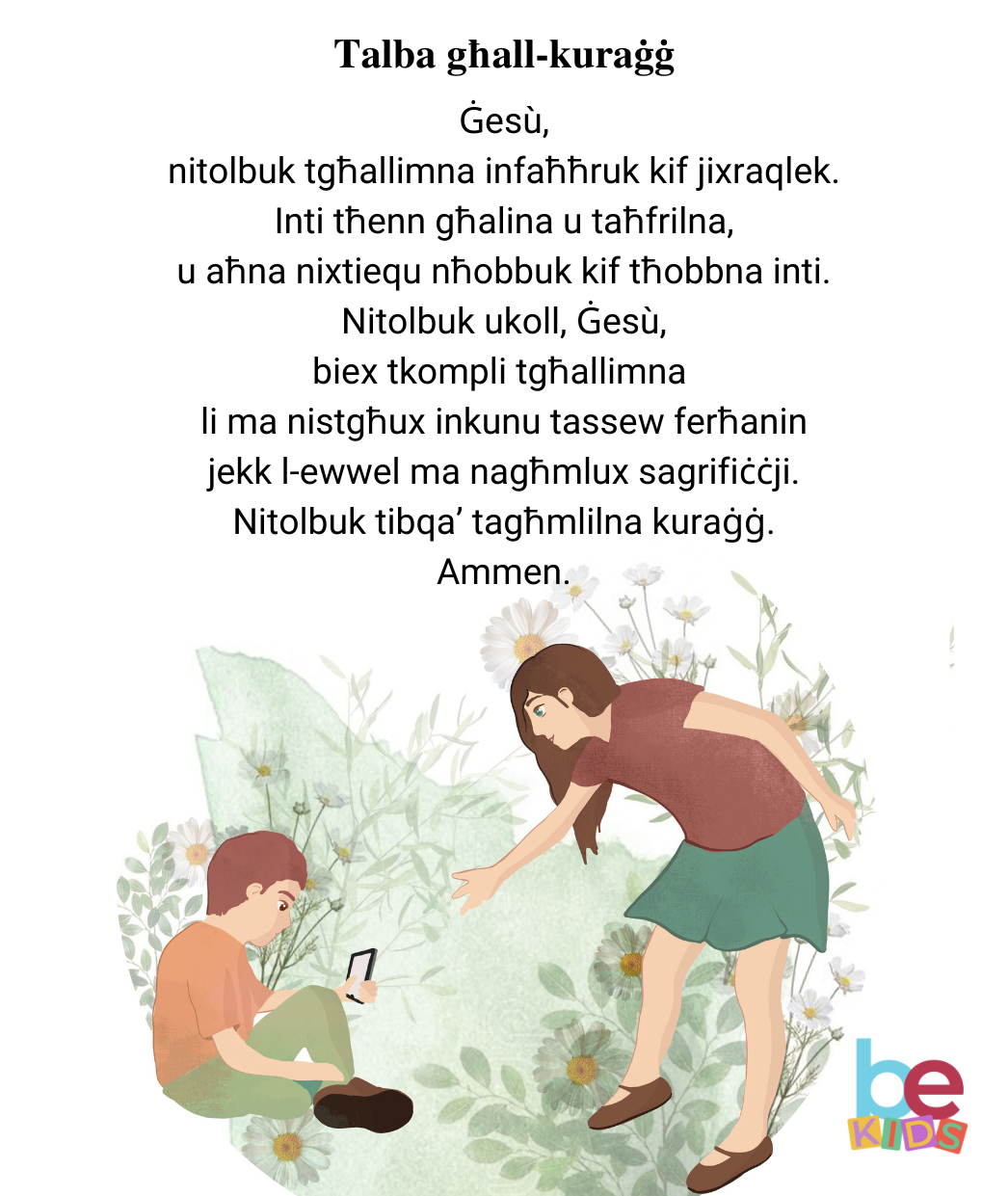 Talb ta’ matul il-jum - BeKids