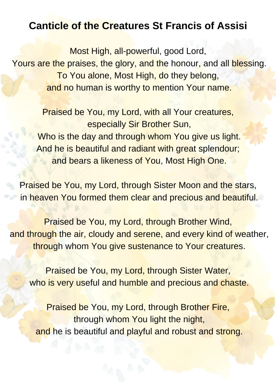 Traditional prayers - BeKids