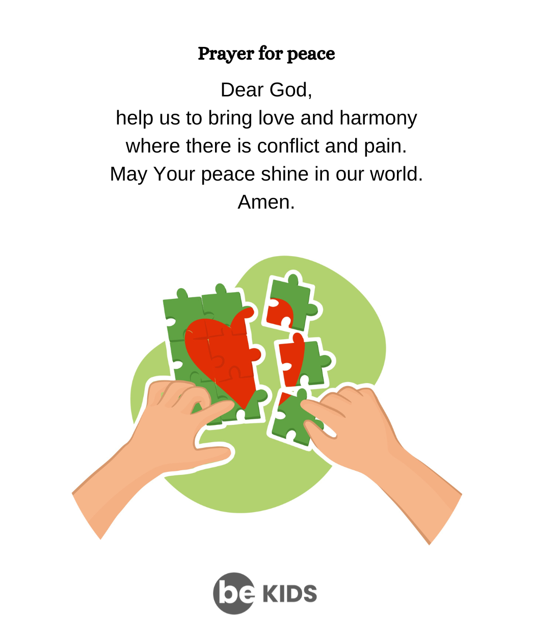 Jigsaw prayer - BeKids
