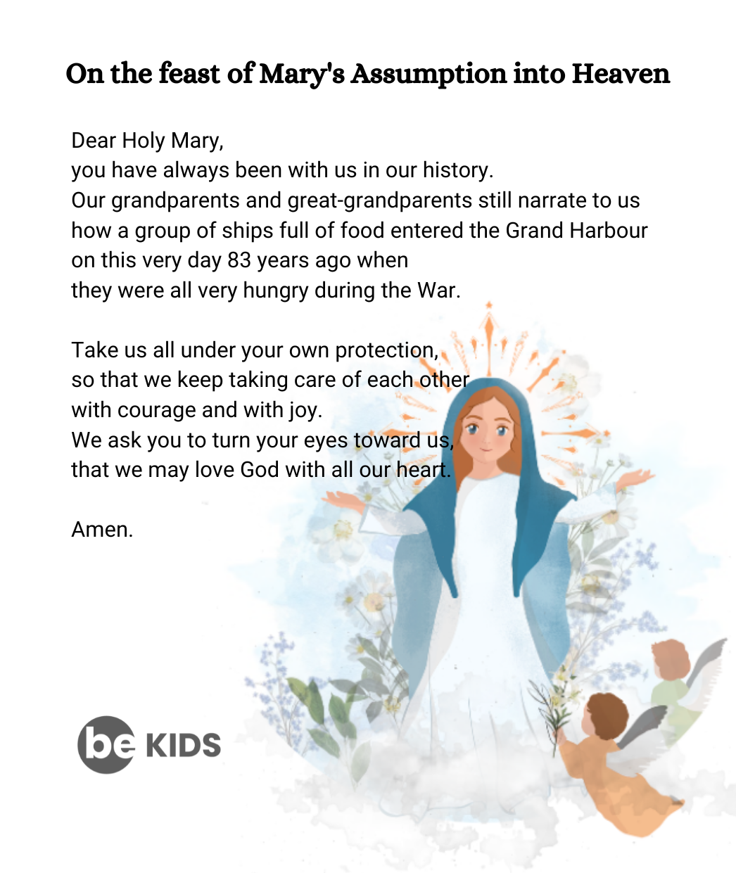 The Assumption of the Blessed Virgin Mary - BeKids